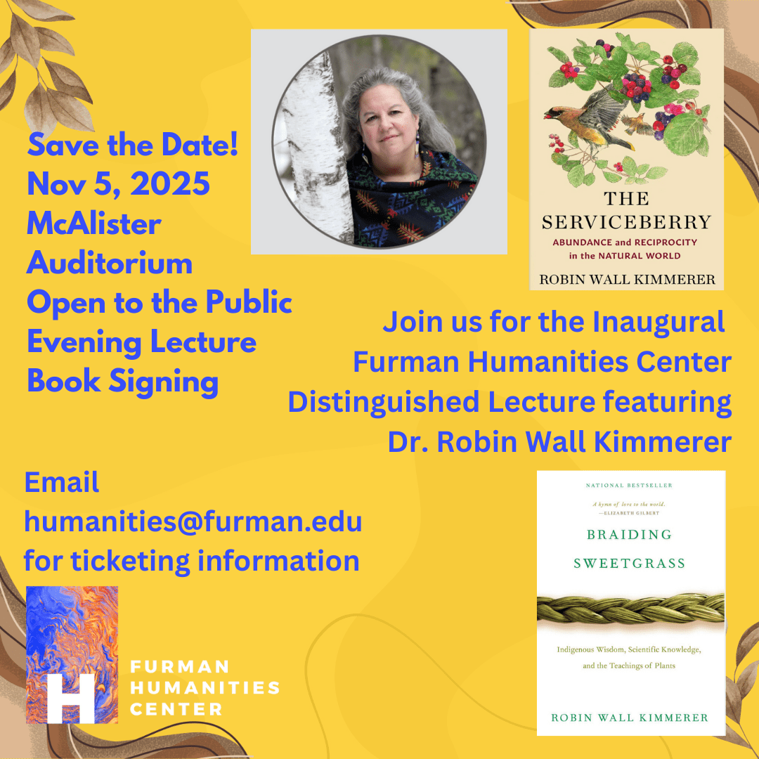 Dr. Robin Wall Kimmerer Inaugural Furman Humanities Center (FHC ...