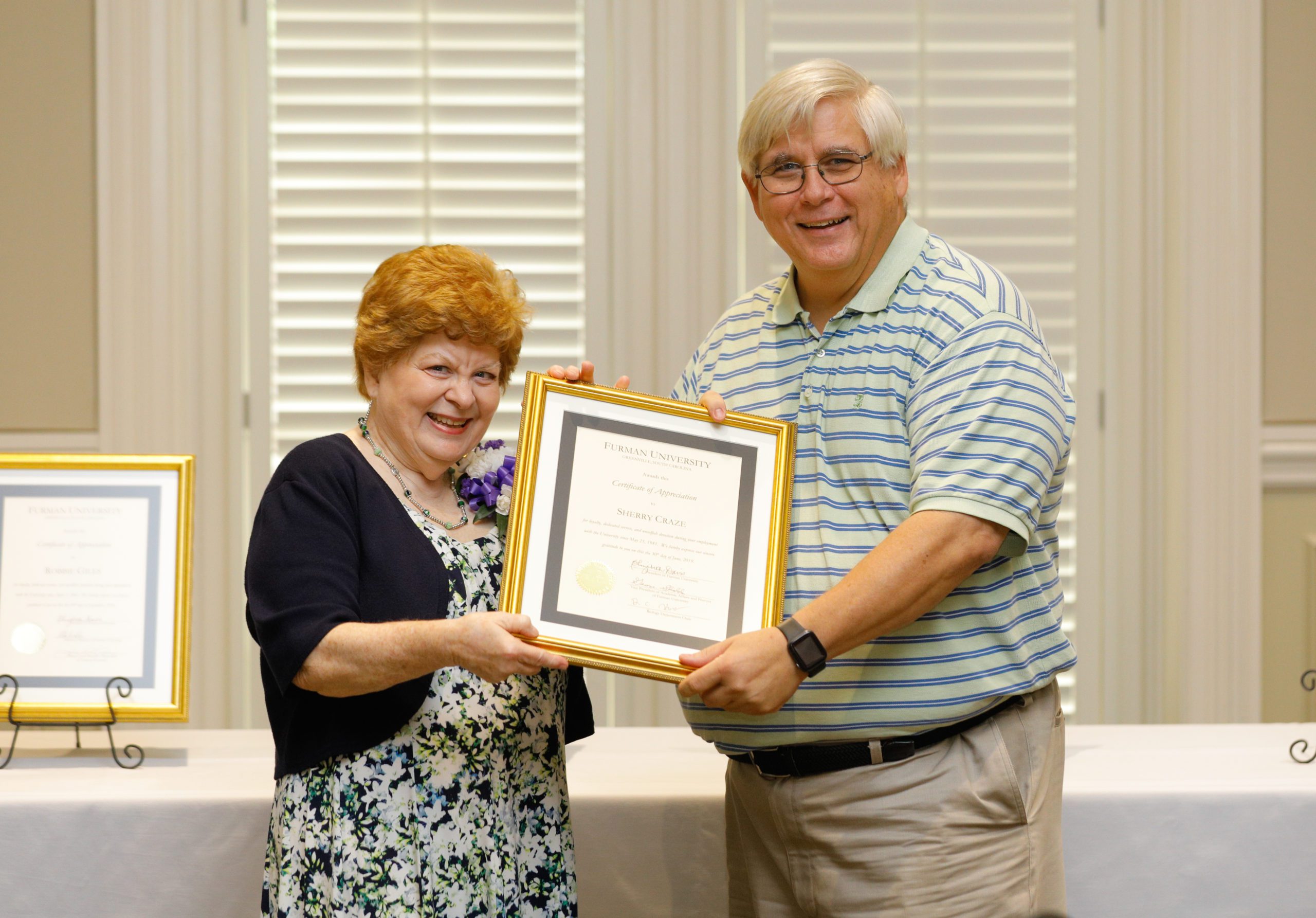 Retiree Recognition | Human Resources | Furman University